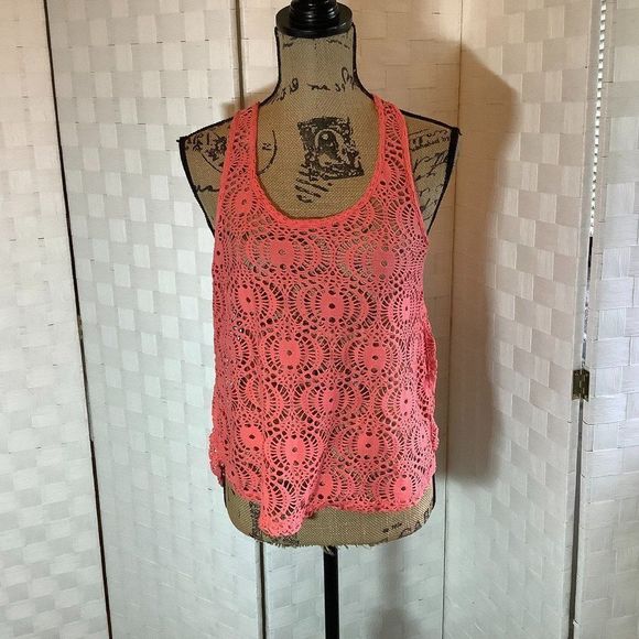 Poof! | Tops | Poof Apparel Crochet Coral Tank | Poshmark